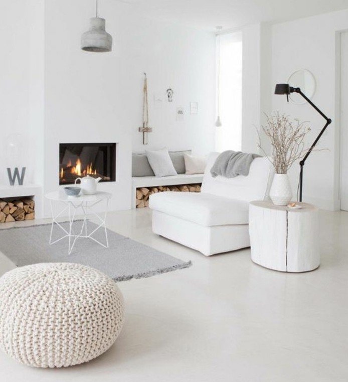 Salón en gris y blanco, ¡una maravilla! Aquí tienes 82 fotos que lo ...